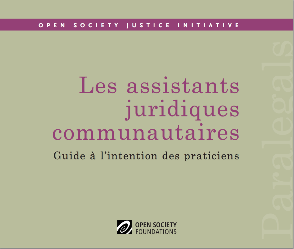 Community-based Paralegals: A Practitioner’s Guide (French ...
