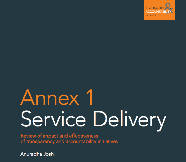 Service Delivery: Review of Impact and Effectiveness of Transparency ...