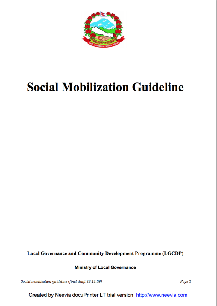 Social Mobilization Guidelines (final draft 28.12.09) - Grassroots ...