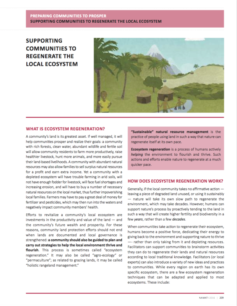 Chapter: Supporting Communities to Regenerate the Local Ecosystem