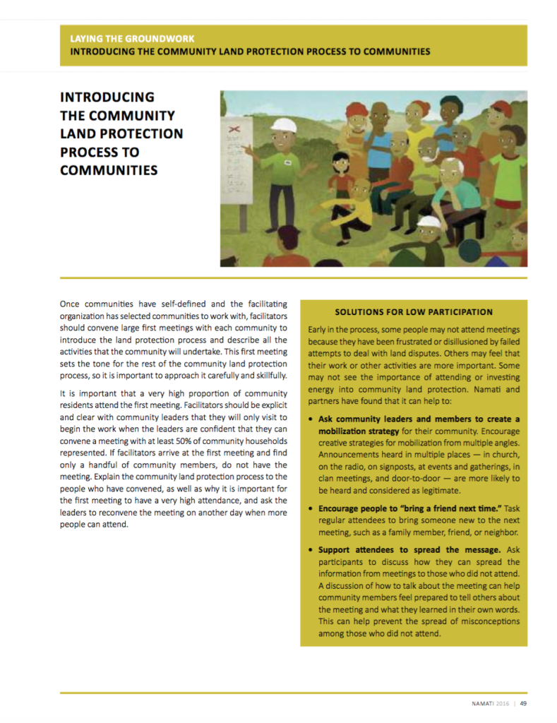 Chapter: Introducing the Community Land Protection Process to Communities
