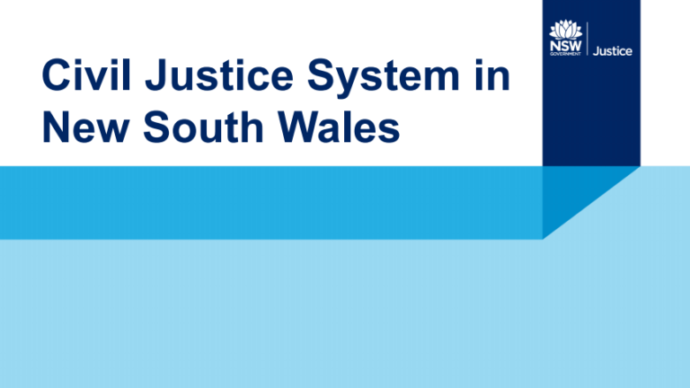 Civil Justice System in New South Wales